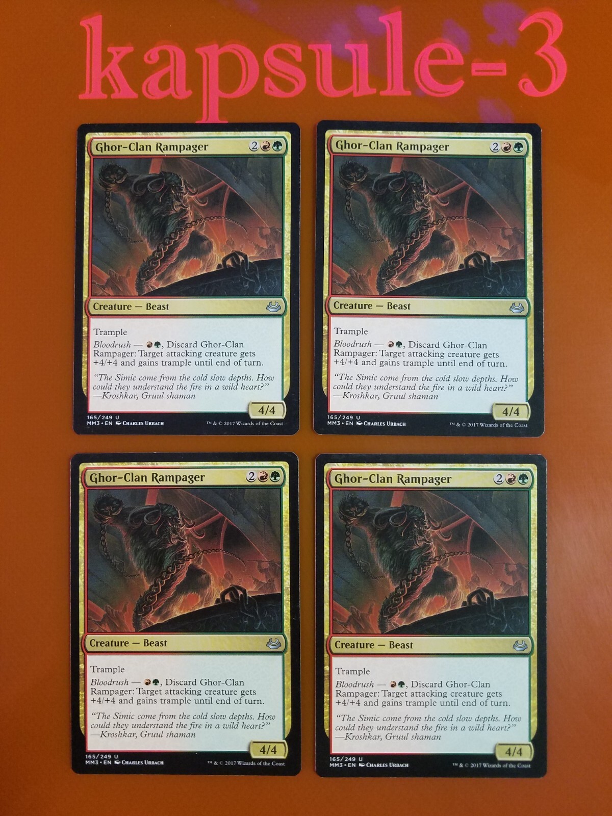 4x Ghor-Clan Rampager | Modern Masters 2017 | MTG Magic Cards | eBay
