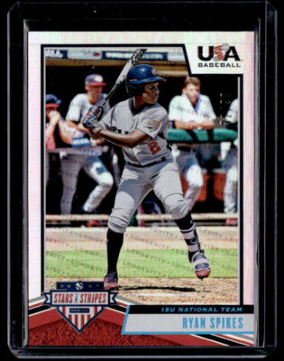 2019 USA Baseball Stars and Stripes Longevity Holofoil #50 Ryan Spikes ...