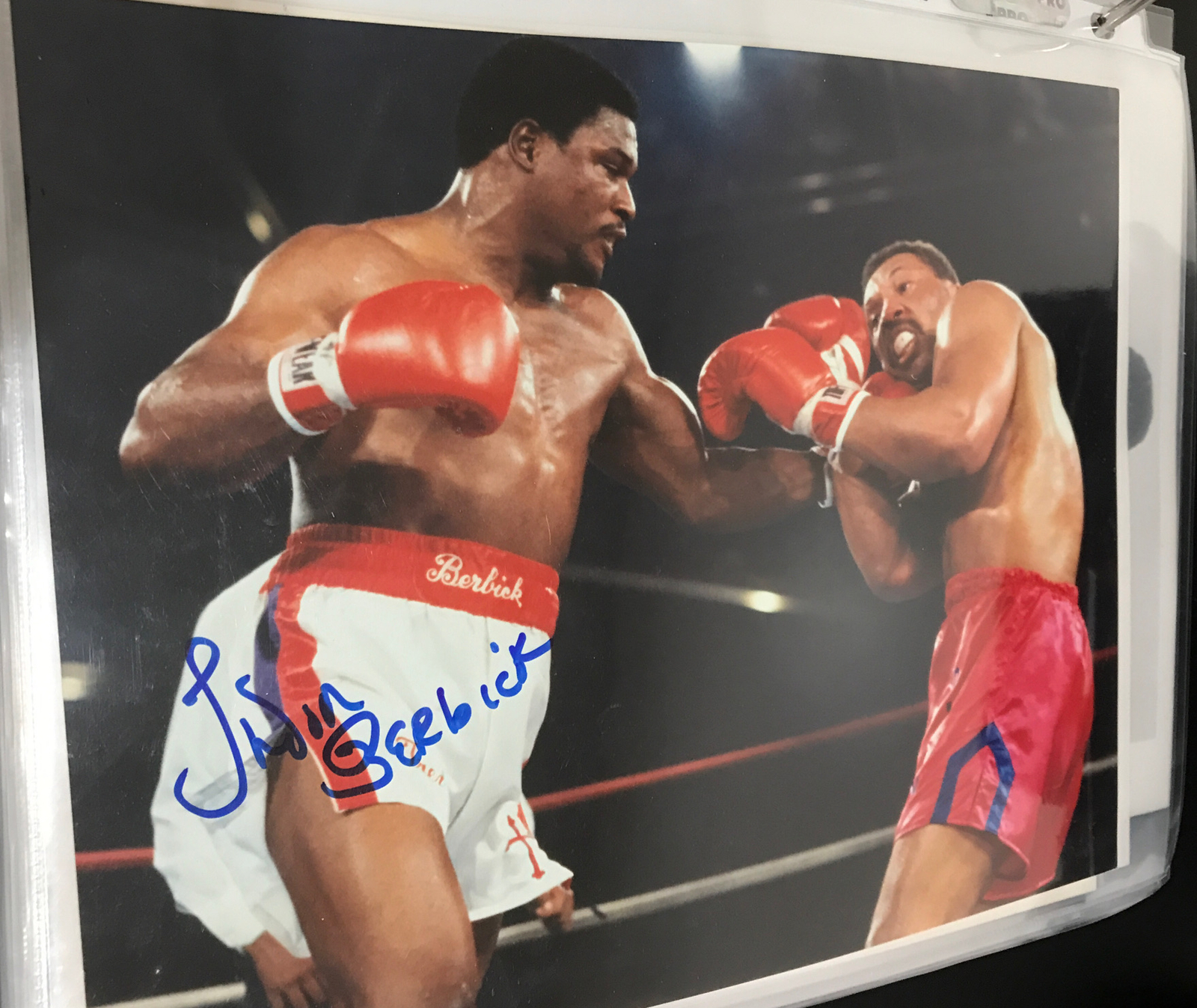 Trevor Berbick Signed 8x10 Boxing Photo JSA COA Rare Autograph Action ...