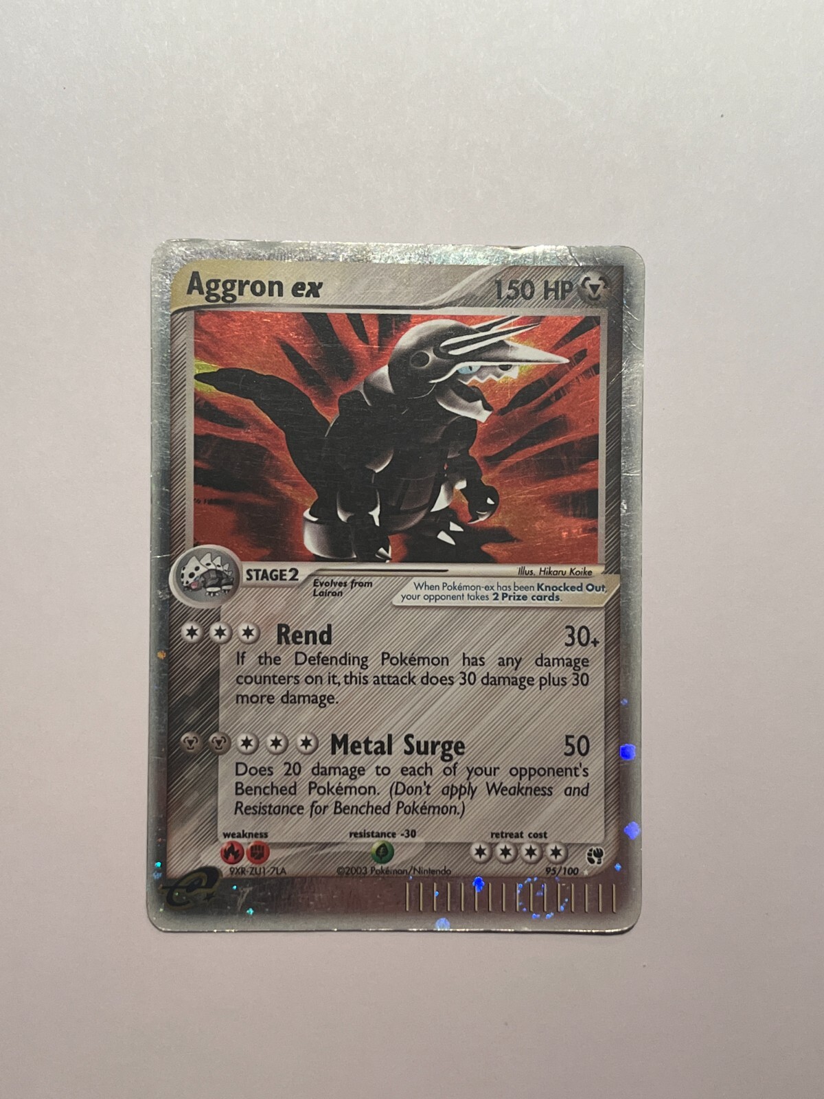 Pokémon TCG card Aggron ex 95/100 EX Sandstorm ultra rare holo | eBay