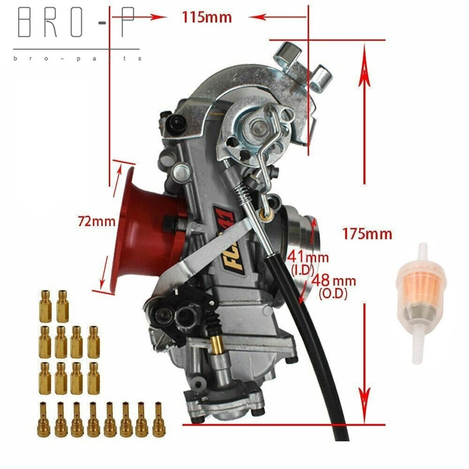 CARBURETOR FOR KEIHIN FCR 41 RACING SUPERMOTOR XT XR TTR TT600 MOTARD ...