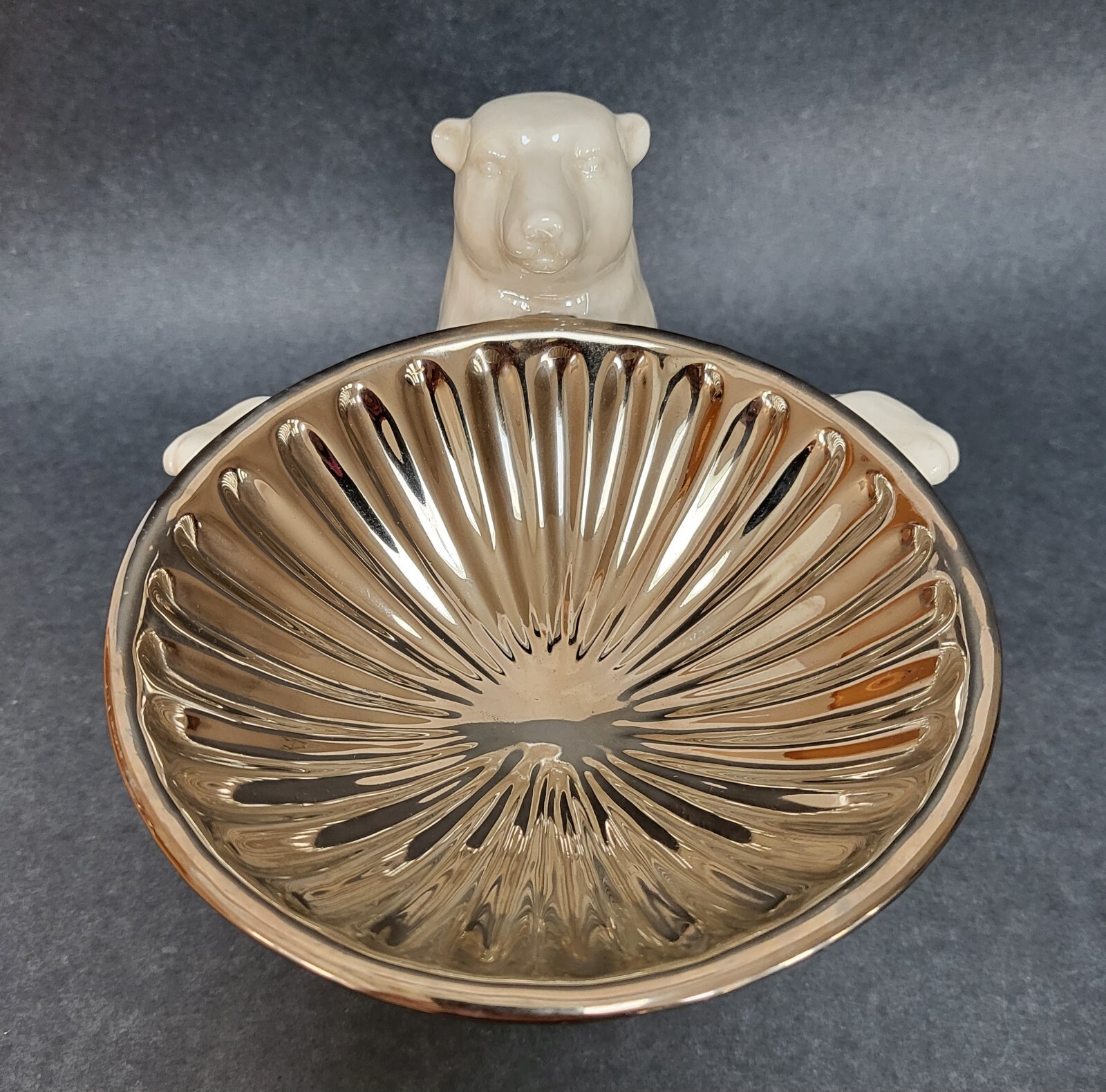 Department Dept 56 Polar Bear Ceramic Silver Soap Trinket Dish ...