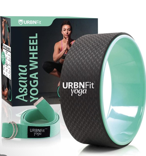 Yoga Wheel Combo Kit -12" Roller Designed for Dharma Pose Stretching ...