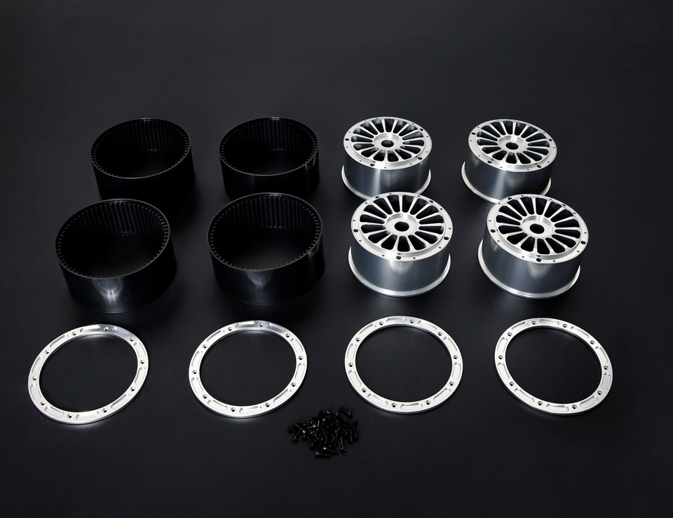 CNC Metal Wheel Hub with Beadlocks Ring Kit for 1/5 RV ROFUN F5 MCD XS5 ...
