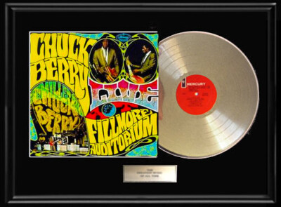 CHUCK BERRY LIVE AT THE FILLMORE RARE WHITE GOLD SILVER METALIZED ...