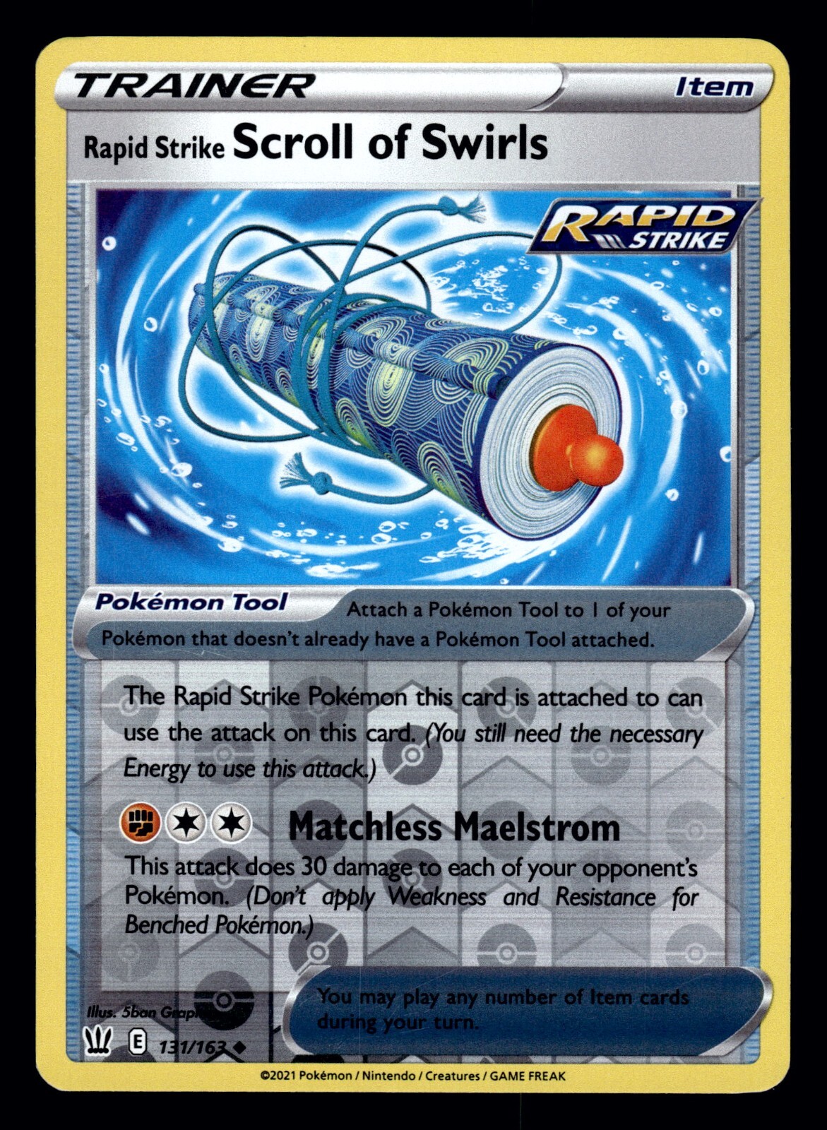 Pokemon Rapid Strike Scroll of Swirls 131/163 Battle Styles Reverse ...