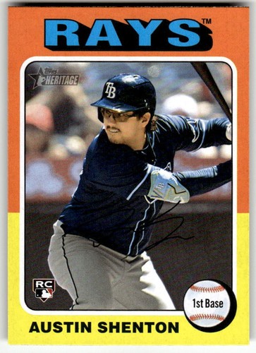 2024 Topps Heritage #637 Austin Shenton Tampa Bay Rays RC Baseball | eBay