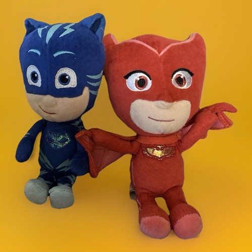 Just Play PJ Masks 16" Plush Catboy & Owlette 14" Kids Toy Stuffed ...