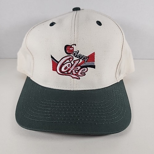 Vintage Cherry Coke Hat Cap Snapback Cameo Green Brim, White Red. Free ...