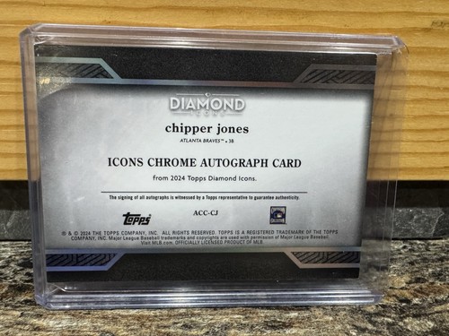 2024 Topps Diamond Icons Chipper Jones Icons Chrome Autograph Red #25 ...