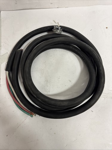 15’ FEET 4/C SOOW 6AWG High Flexible Portable Power Cable Jacket Black ...
