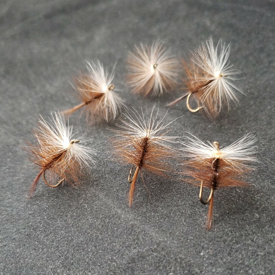 TROUT DRY FLIES BIVISIBLE BROWN SIZE 10 CUSTOM TIED FRONTIER FLY ...