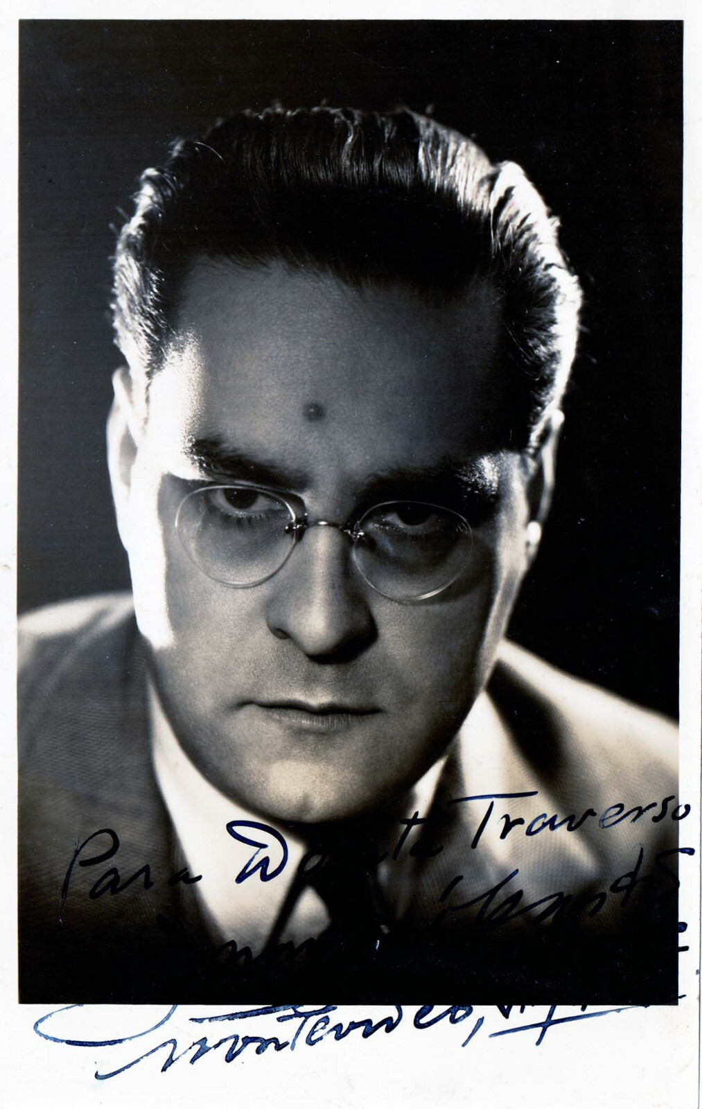 JUAN JOSE CASTRO ARGENTINE CONDUCTOR 1945 AUTOGRAPHED PHOTO 7" x 4"1/2 ...