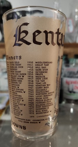 1974 Kentucky Derby Glass WEC Wadsworth Electric Company Rare | eBay