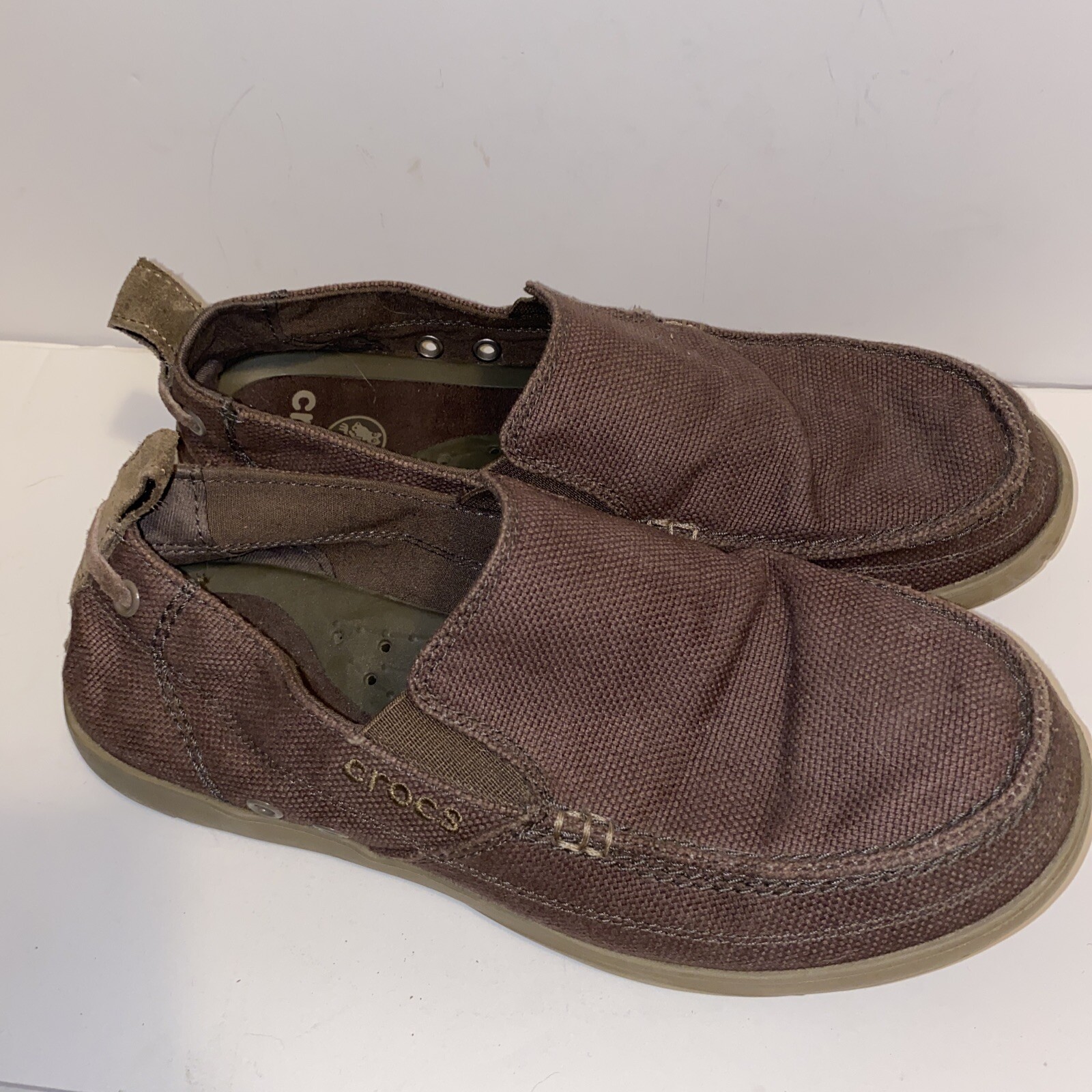 Crocs Men's Canvas Slip On Stretch Loafer Size 7 Ligh… - Gem