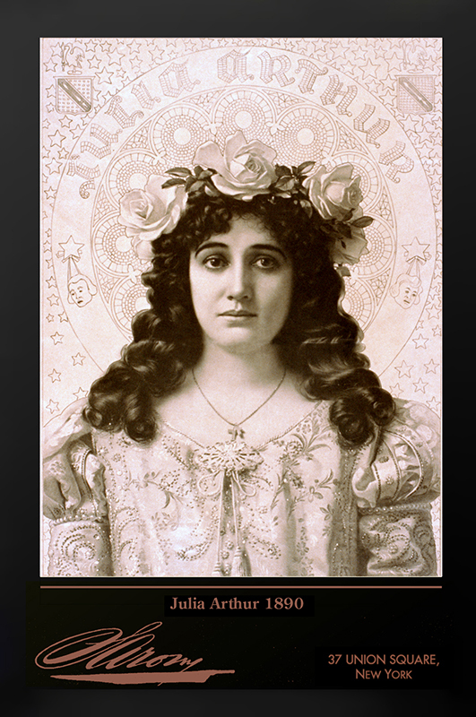 JULIA ARTHUR By Napoleon Sarony Vintage Photograph A++ RP Cabinet Card ...