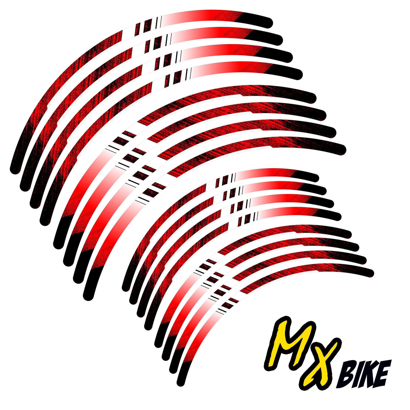 21 18 inch Rim Decals Wheel Sticker SHADE05B RED For BETA 350 RS 12 | eBay