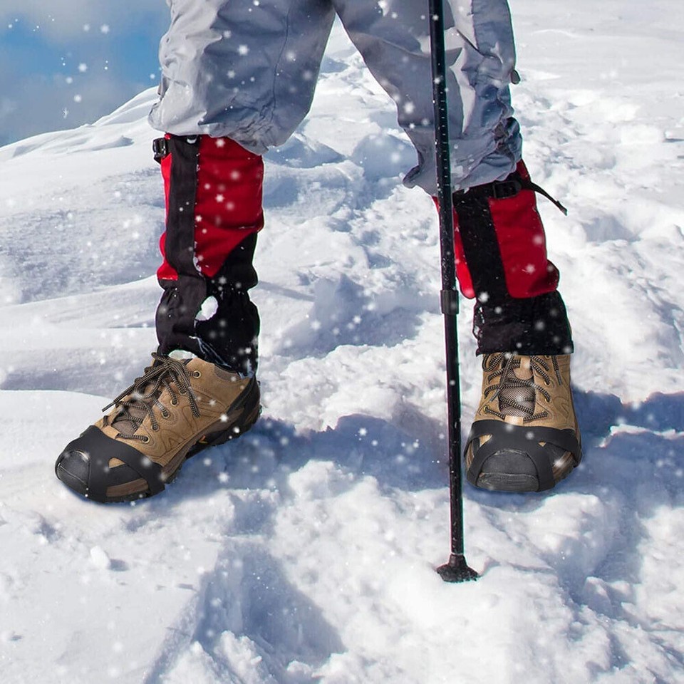 Ice Cleats Over Shoe Boots Anti Slip Traction 10 Studs Crampons Slip-on ...