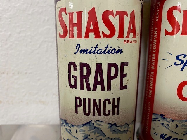 3 diff Shasta 10 oz flat top 1st Generation Shasta Soda Can empty no ...