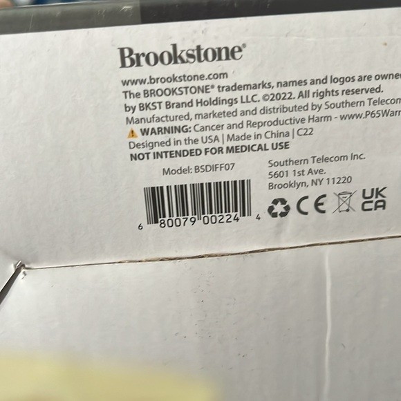 Brookstone Marble ultrasonic Aroma Diffuser with soft led light 200ml ...