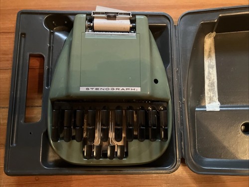Vintage Green Stenograph Secretarial Model Shorthand Machine With Case ...
