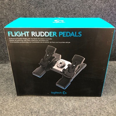 LOGITECH G Flight Rudder Pedals with Toe Brake Simulator Controller USB ...