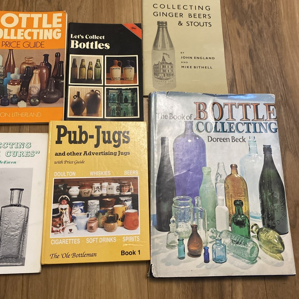 Job Lot Of 8 Bottle Collecting Books Ginger Beers,pub Jugs,stouts,quack ...