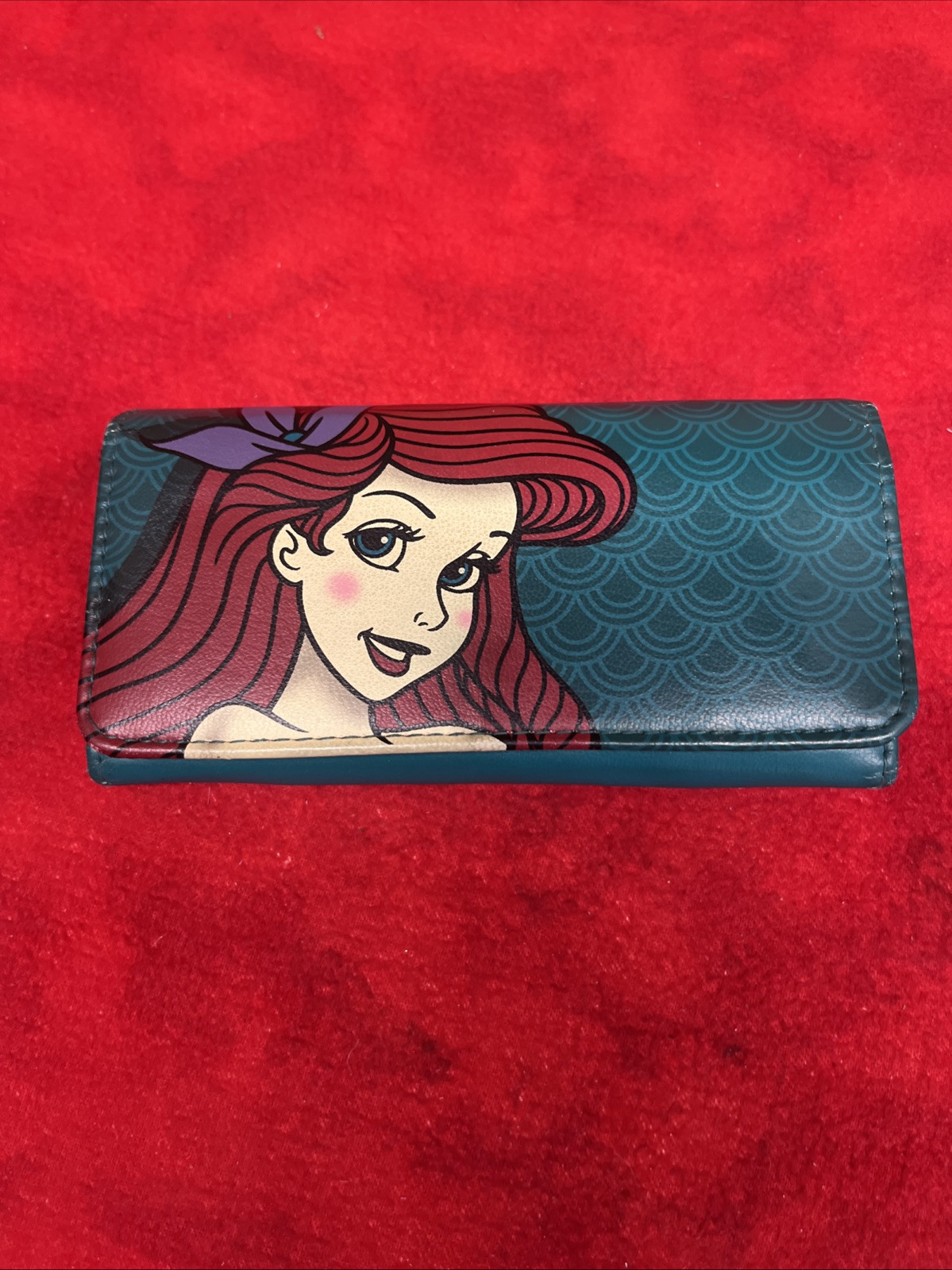 VINTAGE DISNEY LITTLE MERMAID ARIEL LONG WALLET (h56) - Gem