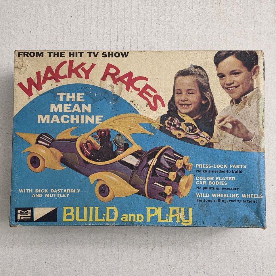 Vintage MPC Wacky Races Mean Machine Model Kit Dick Dastardly Muttley ...