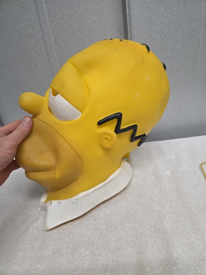 1999 Homer Simpson Rubber Vinyl Latex Mask By Matt Groening Halloween ...