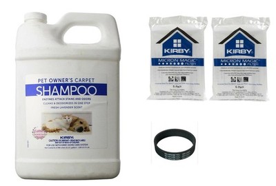 Kirby Pet Owner’s Bundle – 12 HEPA Bags + 1 Gallon Shampoo + Genuine ...