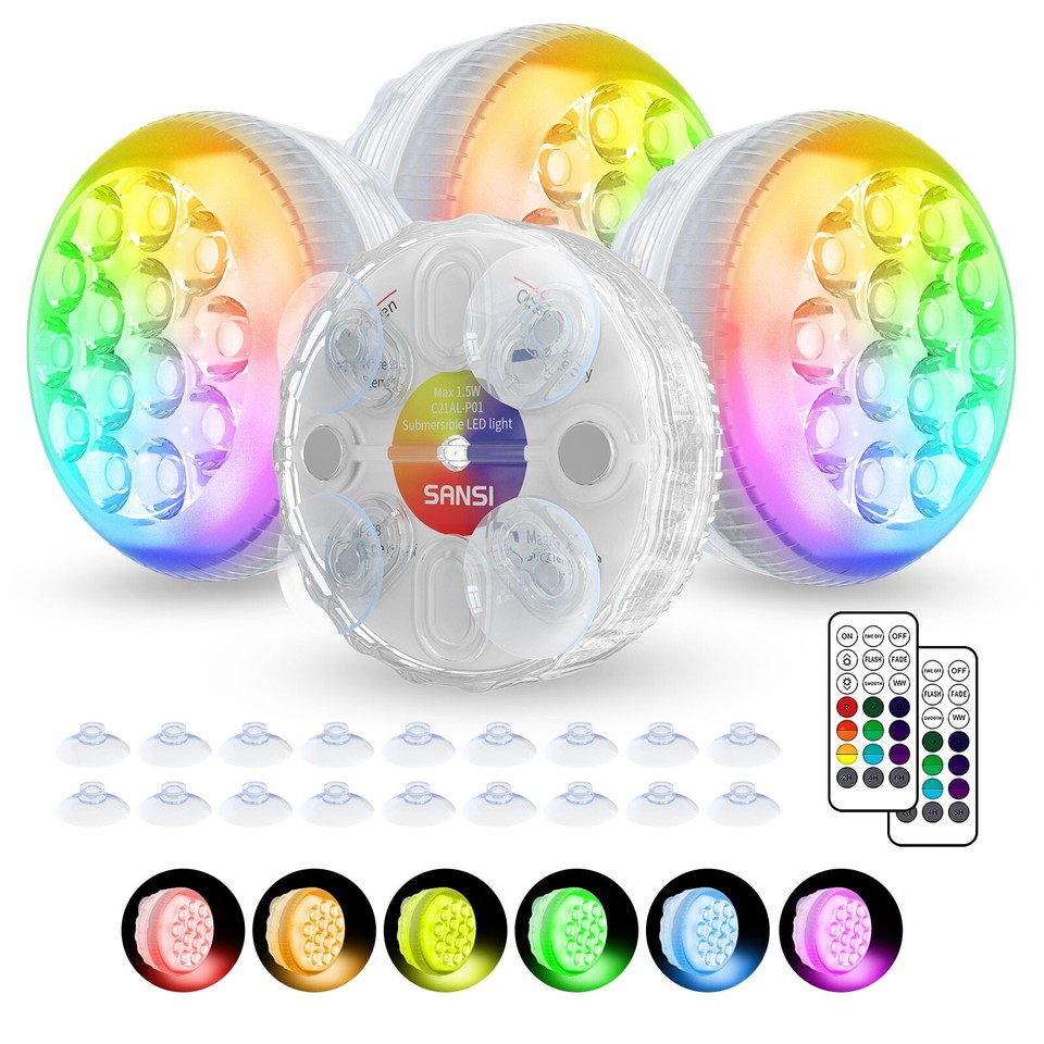 Led pool lights swimming pool magnet led floating pool lights color ...