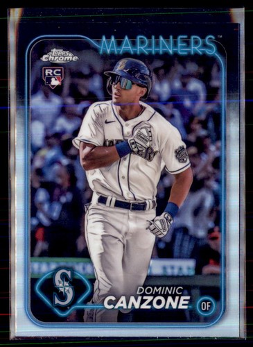 2024 Topps Series 1 Chrome Refractor Dominic Canzone RC Seattle ...