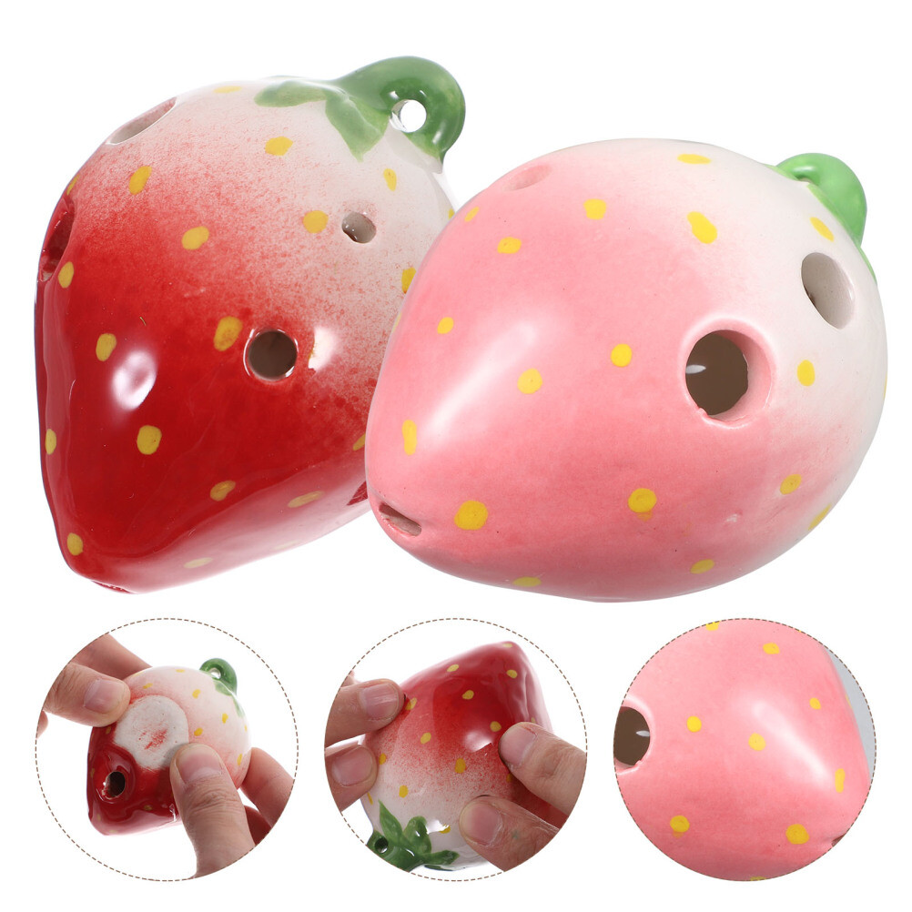 2 Sets Music Beginner Ocarinas Lovely Wind Instruments Practice 6-hole ...