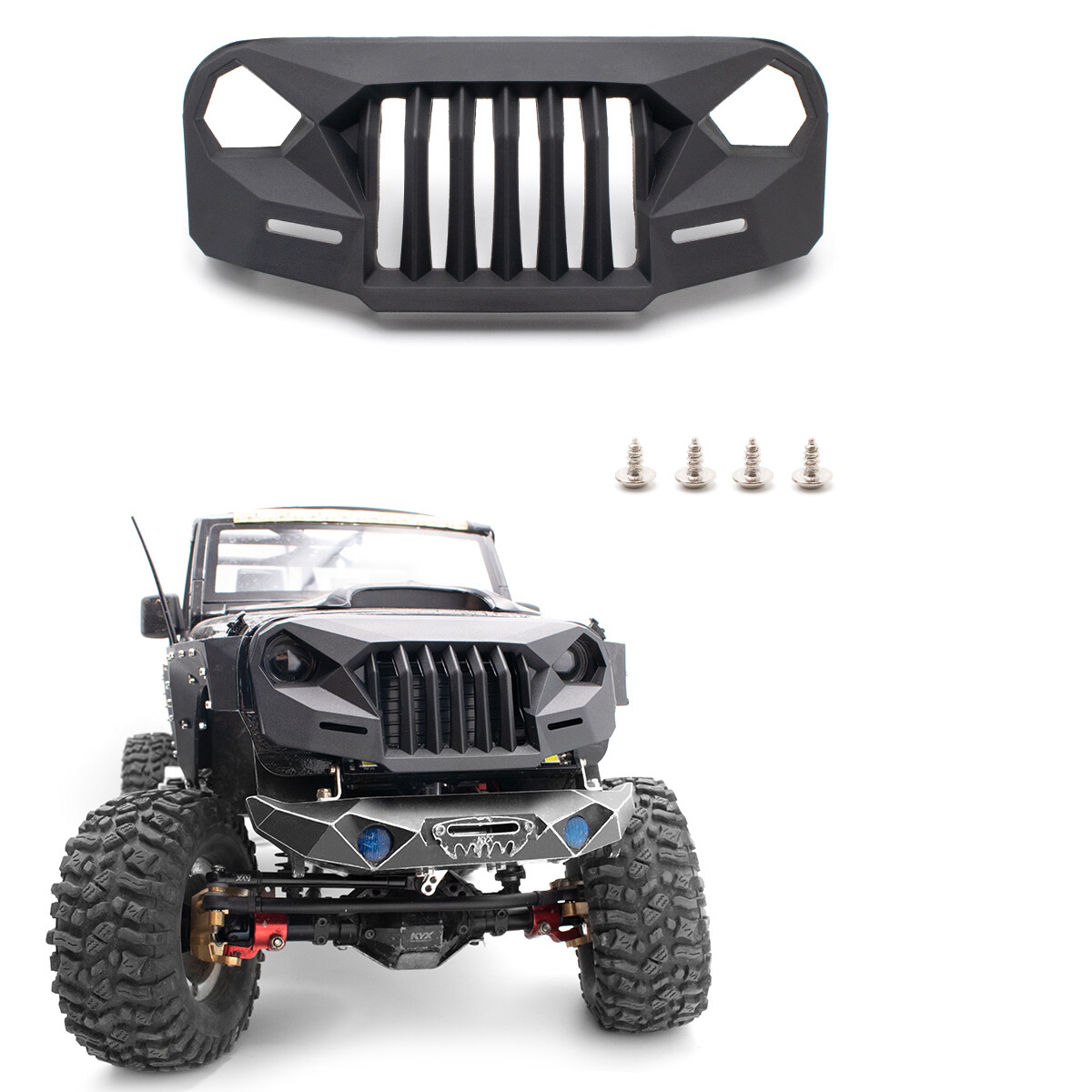 KYX SCX10 II Hard Body Front Angry Grills 313mm Body Grills | eBay