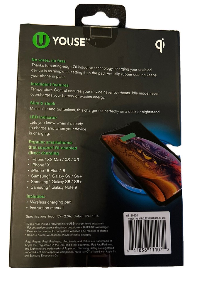 U Youse Wireless Charging Pad (iPhone XS Max, XS, XR And X) | eBay