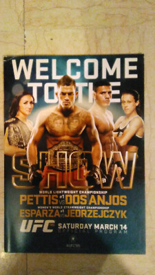 PROGRAM UFC 185 PETTIS VS DOS ANJOS | eBay