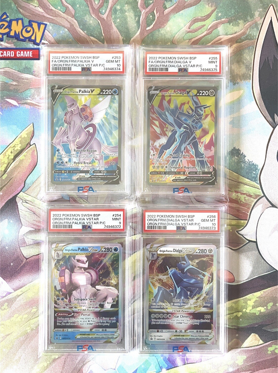 Origin Forme Palkia & Dialga SWSH 253 254 255 256 PSA 9 & 10 Sequential ...