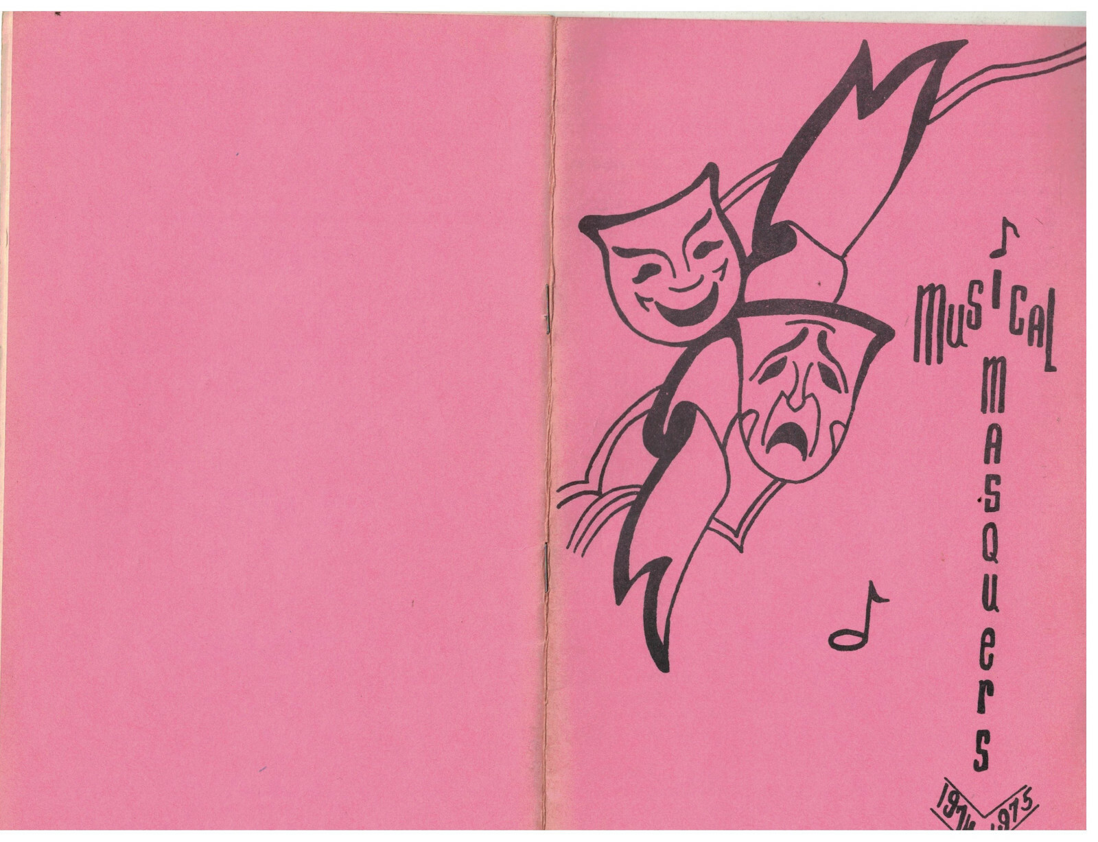 1974 Washington County WI Booklet Musical Masquers production of I ...