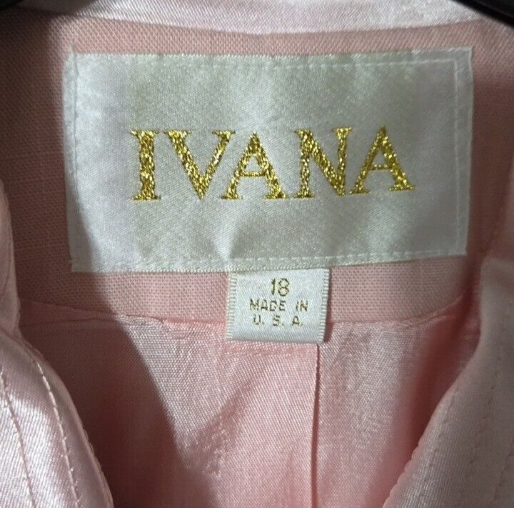 Ivana Trump Pink Satin Trim Skirt Suit from her "Ivan… - Gem