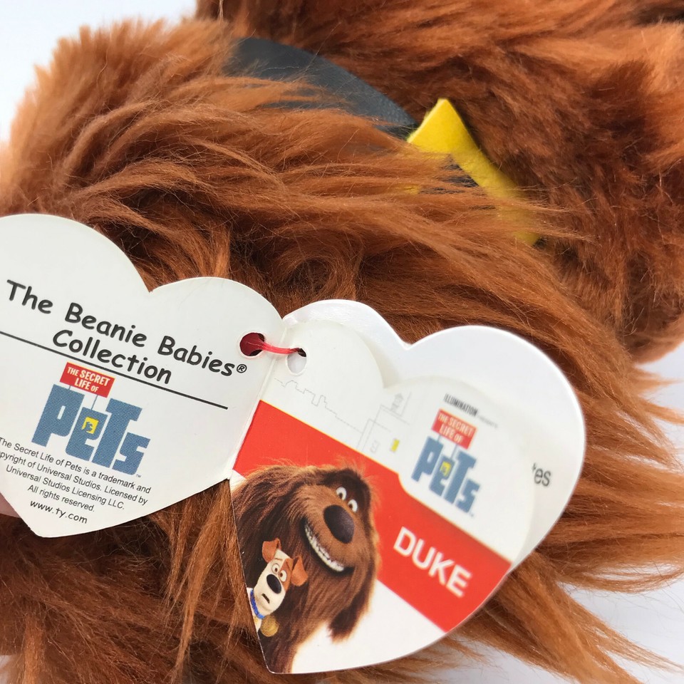 TY Beanie Babies Duke Dog Plush NEW Secret Life Pets Movie 2016 ...