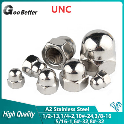 UNC Acorn Nut Cap Nuts Hex Domed Nuts A2 Stainless Steel All Sizes | eBay