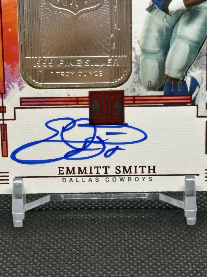 2025 Panini Impeccable Emmitt Smith Extravagance Autographs Silver Bar ...
