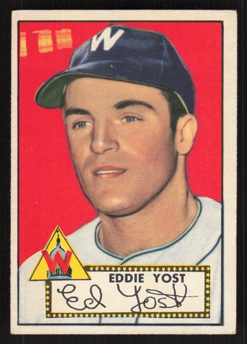 1952 TOPPS EDDIE YOST 123 VG-EX BASEBALL WASHINGTON SENATORS | eBay