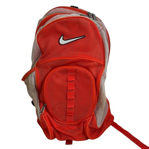 Y2K Nike All Mesh Netted Backpack Orange Hi Vis See Through School ...