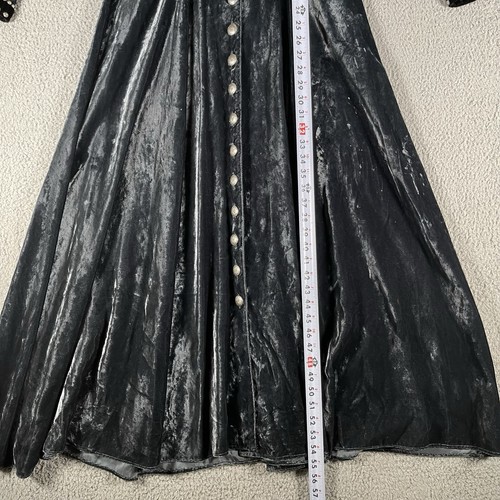 Double D Ranch Wear Dress Women's S Blue Maxi Studded Velvet Duster ...