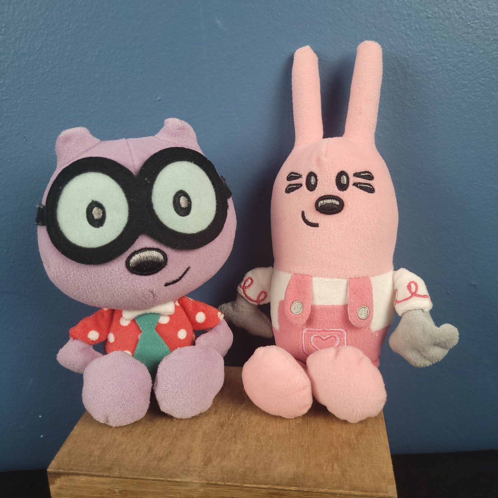 Ty Beanies Wow Wow Wubbzy lot of 2 Widget 8.5" & Walden 7" plush no ...