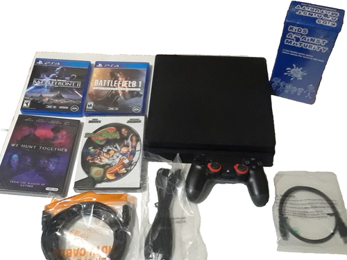 Playstation 4 PS4 Slim Console + Game Controller ,kids against maturity ...