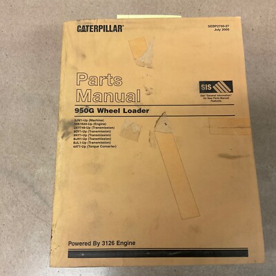 CAT Caterpillar 950G PARTS MANUAL BOOK CATALOG LIST WHEEL LOADER GUIDE ...