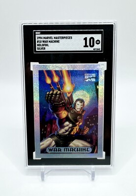 War Machine 1994 Marvel Masterpieces Silver Holofoil Card #10 SSP Mint ...